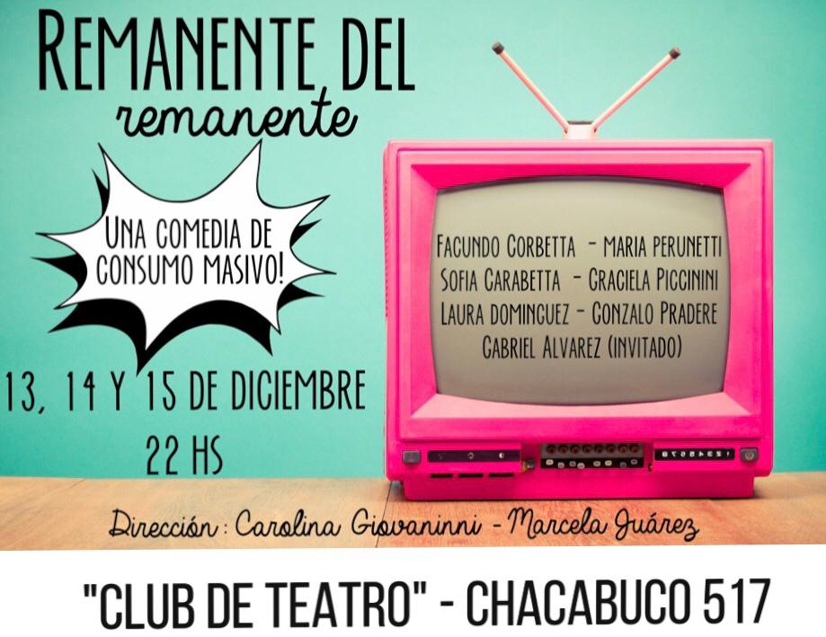 Remanente del remanente – AGENDA CULTURA Y ESPECTACULOS