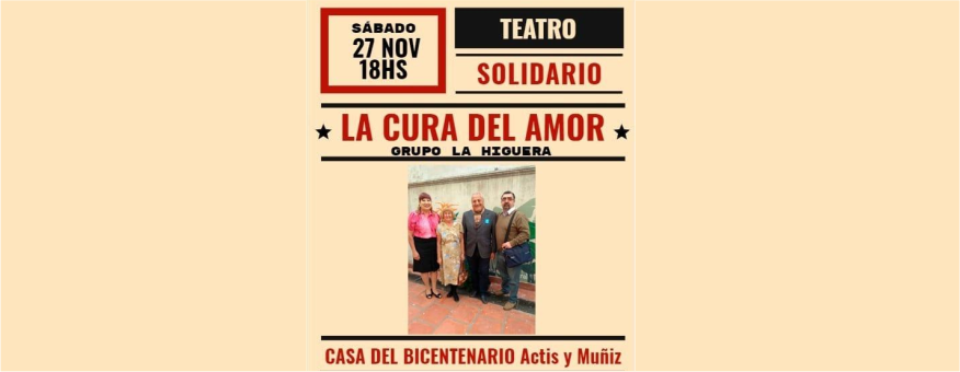 “LA CURA DEL AMOR” – AGENDA CULTURA Y ESPECTACULOS