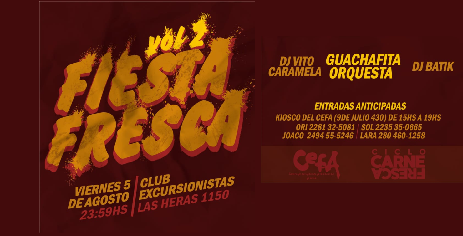 VUELVE FIESTA FRESCA Vol 2 – AGENDA CULTURA Y ESPECTACULOS